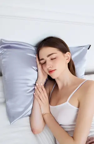 LUCE Silky Satin Pillowcases + Hair Towel Wrap - Grey