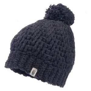 NIRVANNA DESIGNS Swirl Pom Beanie - Charcoal