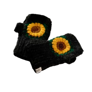 NIRVANNA DESIGNS Sunflower Handwarmers - Charcoal