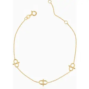 ORADINA 14k Gold Harmony Station Bracelet - Yellow Gold