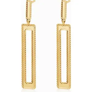 ORADINA 14k Gold Frame Drop Earrings - Yellow Gold