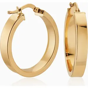 ORADINA 14k Gold Forever Hoop Earrings - Yellow Gold