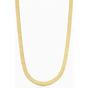 ORADINA 14k Gold Herringbone Choker - Yellow Gold