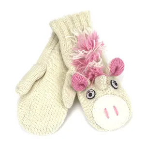 NIRVANNA DESIGNS Unicorn Cover Mittens - White