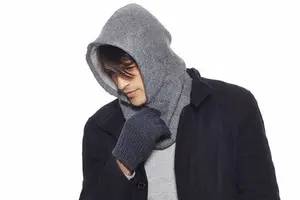 NIRVANNA DESIGNS Wool Roll Hood - Ash