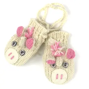 NIRVANNA DESIGNS Unicorn Mittens - Beige