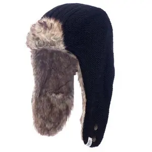 NIRVANNA DESIGNS Wool Trapper Hat - Black
