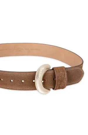 Sam Edelman Leather Belt With Buckle - Tan