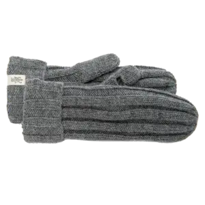 NIRVANNA DESIGNS Ribbed Mittens - Ash