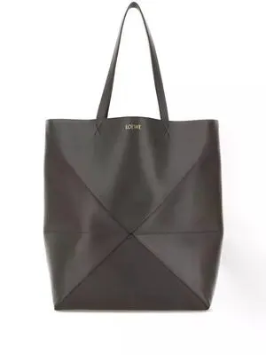 Loewe Xl Puzzle Leather Tote - Grey