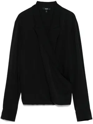 Theory - Theory Peak-Lapel Wrap Blouse