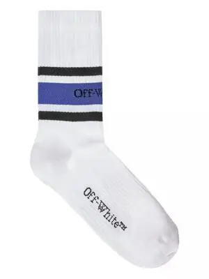 Off-White Striped Logo Socks