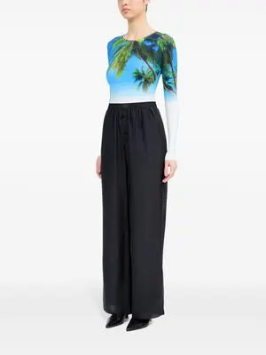 MAISON MARGIELA Silk Palazzo Trousers
