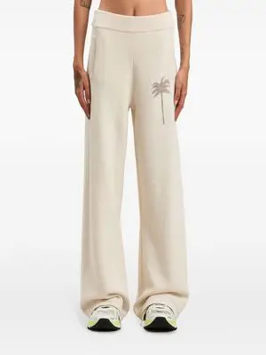 Palm Angels Palm Tree Knitted Trousers - Neutrals