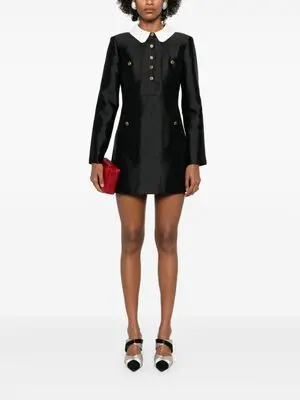SELF-PORTRAIT Contrast-collar Mini Dress