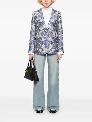 Etro Lace Motif Single-breasted Blazer