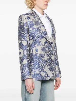 Etro Lace Motif Single-breasted Blazer
