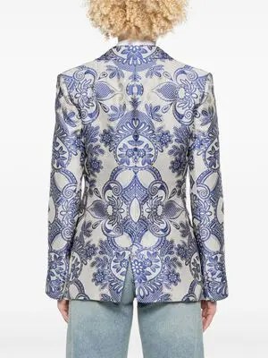 Etro Lace Motif Single-breasted Blazer