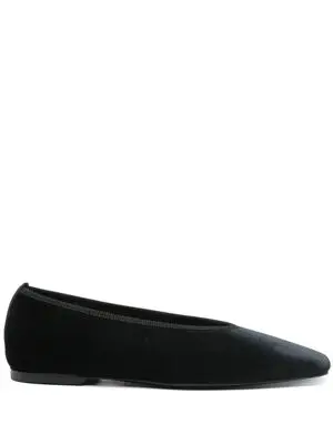 TOTEME Minimalist Velvet Ballerinas