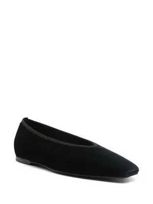 TOTEME Minimalist Velvet Ballerinas