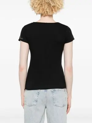 Zadig&Voltaire Rhinestone Embellished Henley T-shirt