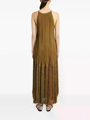 Proenza Schouler Everly Fringe Dress - Brown