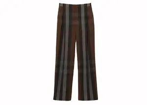 Burberry Check Wide Leg Trousers