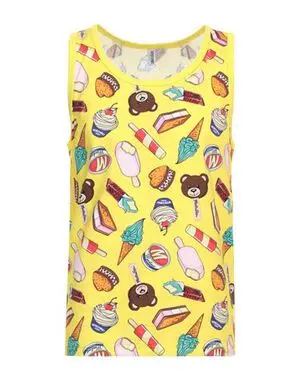 Moschino Man Tank Top Blue Size Xs Cotton, Elastane Yellow