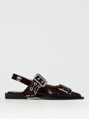 GANNI Ballet Flat - Burgundy