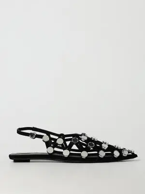 Attico Embellished Ballet Flats - Black