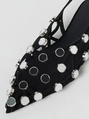 Attico Embellished Ballet Flats - Black