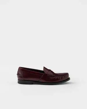 Prada Brushed Leather Loafers
