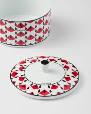 Prada Porcelain Box Vienna Red Motif