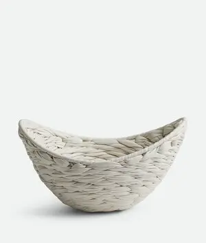 BOTTEGA  VENETA Intreccio Foulard Nest Basket - White