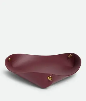 BOTTEGA  VENETA Large Leather Tray With Metal Knots - Barolo