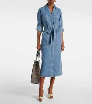 Veronica Beard Evelyn Denim Shirt Dress