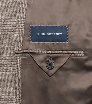 Thom Sweeney Prince Of Wales Check Wool Suit