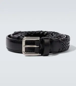 Dolce & Gabbana Dolce&Gabbana Braided Leather Belt Black