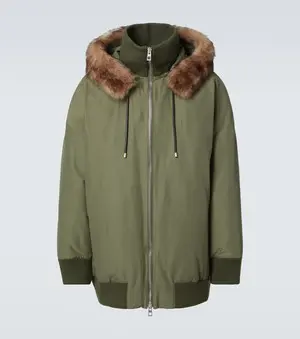 Loewe Shearling-trimmed Technical Puffer Coat
