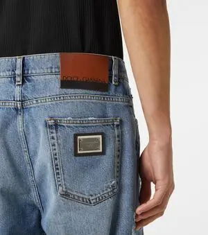 Dolce & Gabbana Distressed Wide-leg Jeans