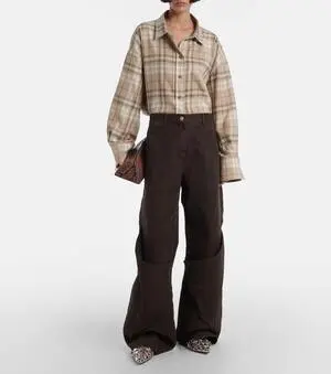 Attico High-rise Wide-leg Jeans In James - Brown