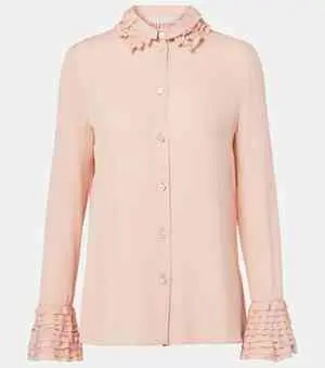 Valentino Garavani Ruffled Silk Georgette Shirt