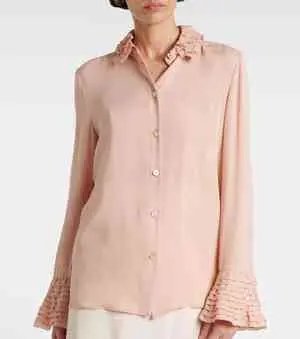 Valentino Garavani Ruffled Silk Georgette Shirt