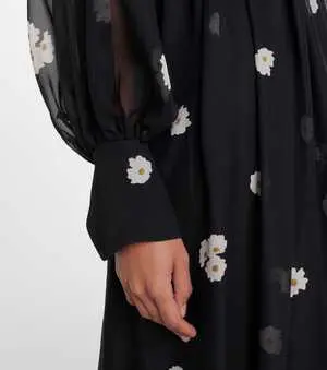 Erdem Elena Selvedge Silk Gown