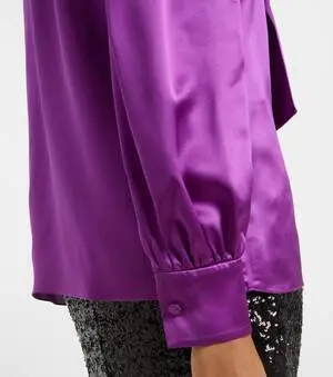 Dolce & Gabbana Tie-neck Silk Satin Blouse