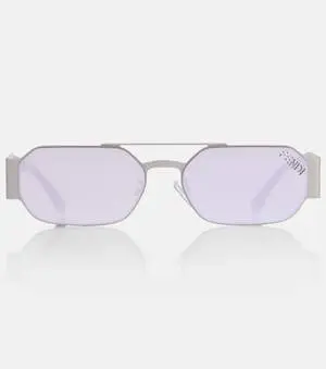 Fendi Cut-out Square Sunglasses - Silver