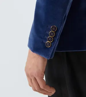 Dolce & Gabbana Cotton Velvet Blazer - Blue