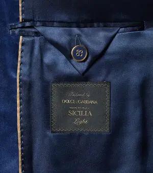 Dolce & Gabbana Cotton Velvet Blazer - Blue