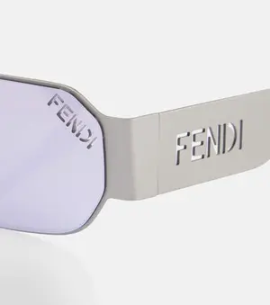 Fendi Cut Out Square Sunglasses