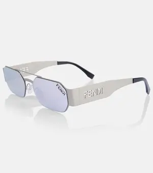 Fendi Cut Out Square Sunglasses